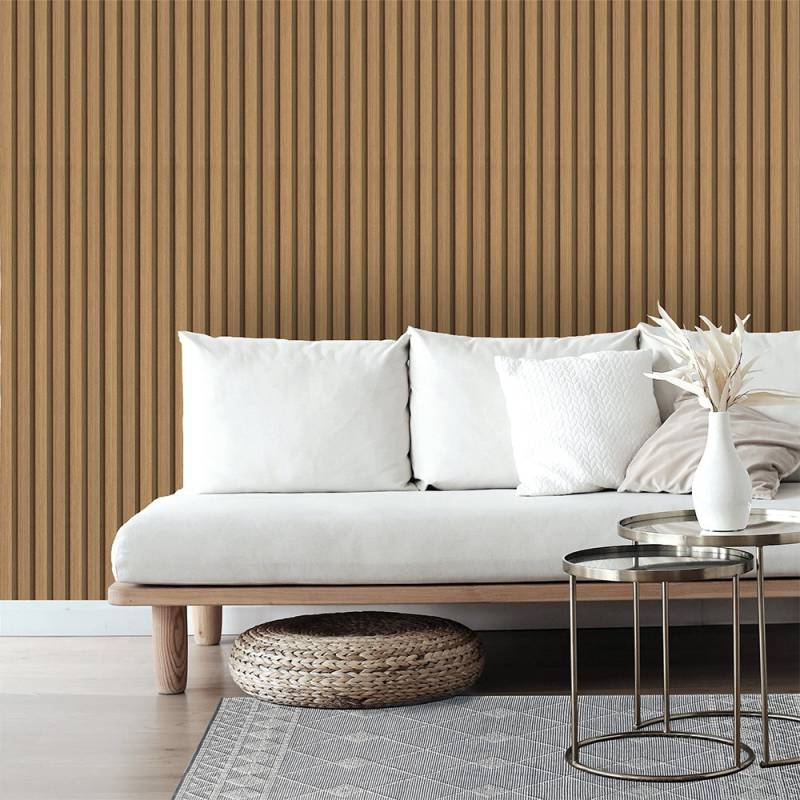 Warm eiken 12x88x2750mm - Mdf wandpaneel | Plintenstunter.nl